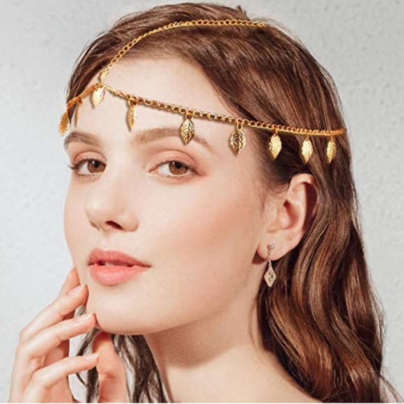 Accessories | Gold Leaf Boho Head Chain | Poshmark